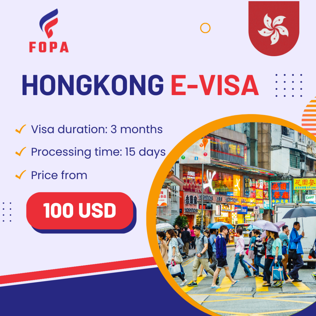 Hongkong E-VISA (Deposit 50%) | Visa FOPA